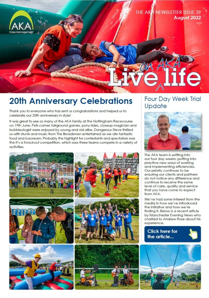 20th Anniversary Newsletter #2 - AKA Case Management